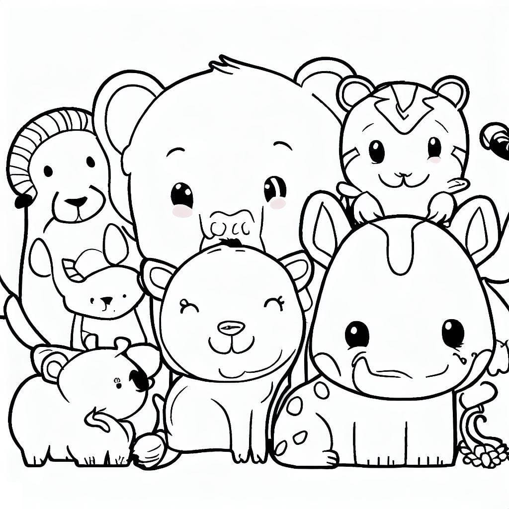 Coloriages Animaux Mignon Animaux Dessins à Colorier Coloriages à