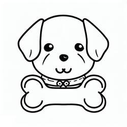 Coloriages Os de Chien (Objets) – Dessins à colorier – Coloriages à ...
